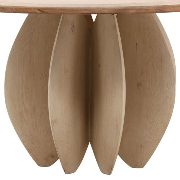 Ilsa Pine Wood Round Dining Table – MUSH.CO